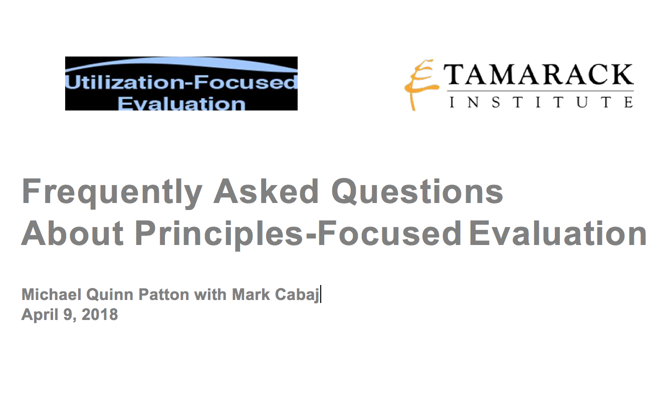 FAQ | Principles-Focused Evaluation