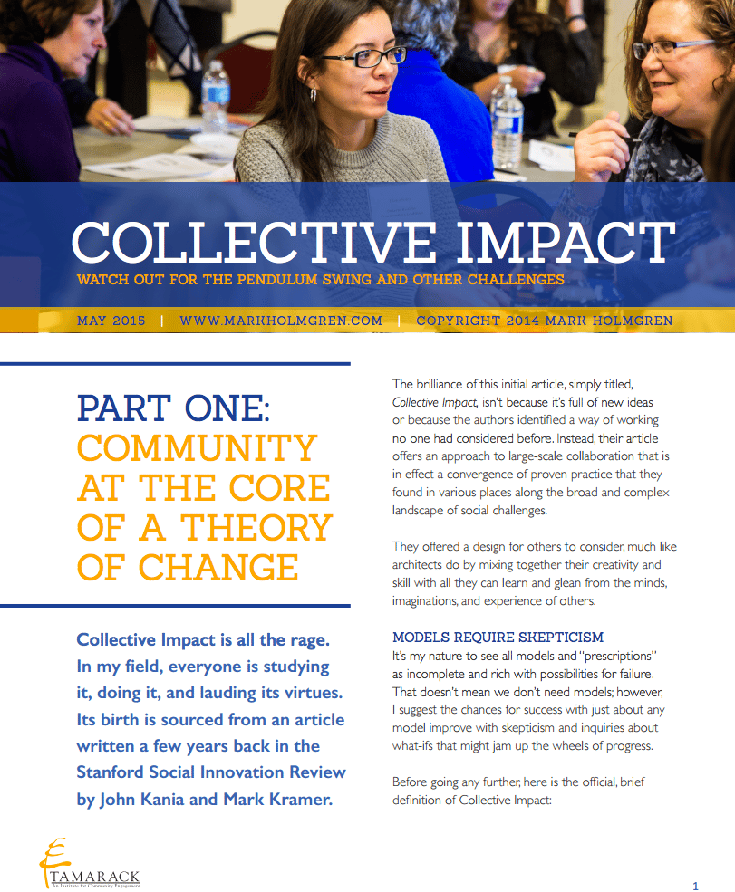 ARTICLE | Collective Impact: Watch out for the Pendulum Swing