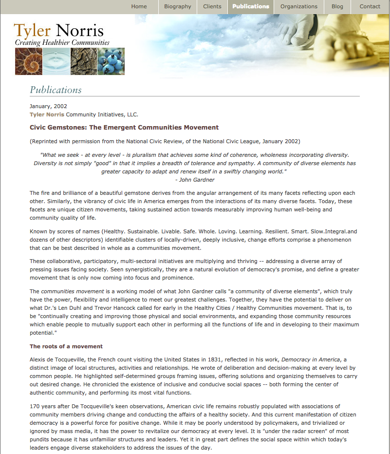 PAPER | Civic Gemstones: The Emergent Communities Movement