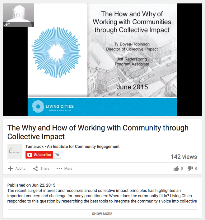 WEBINAR | The How/Why of Working with Community: Collective Impact
