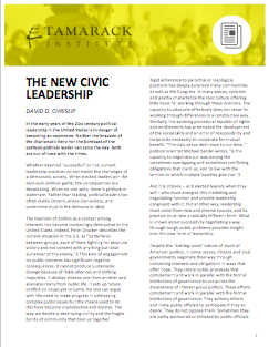 ARTICLE | The New Civic Leadership