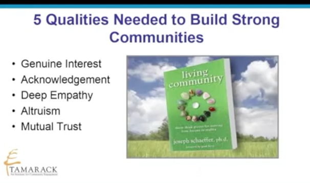 WEBINAR | Five Qualities to Cultivate Strong Communities